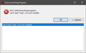 Xilinx Vitis `Can't read "map": no such variable` 문제 해결